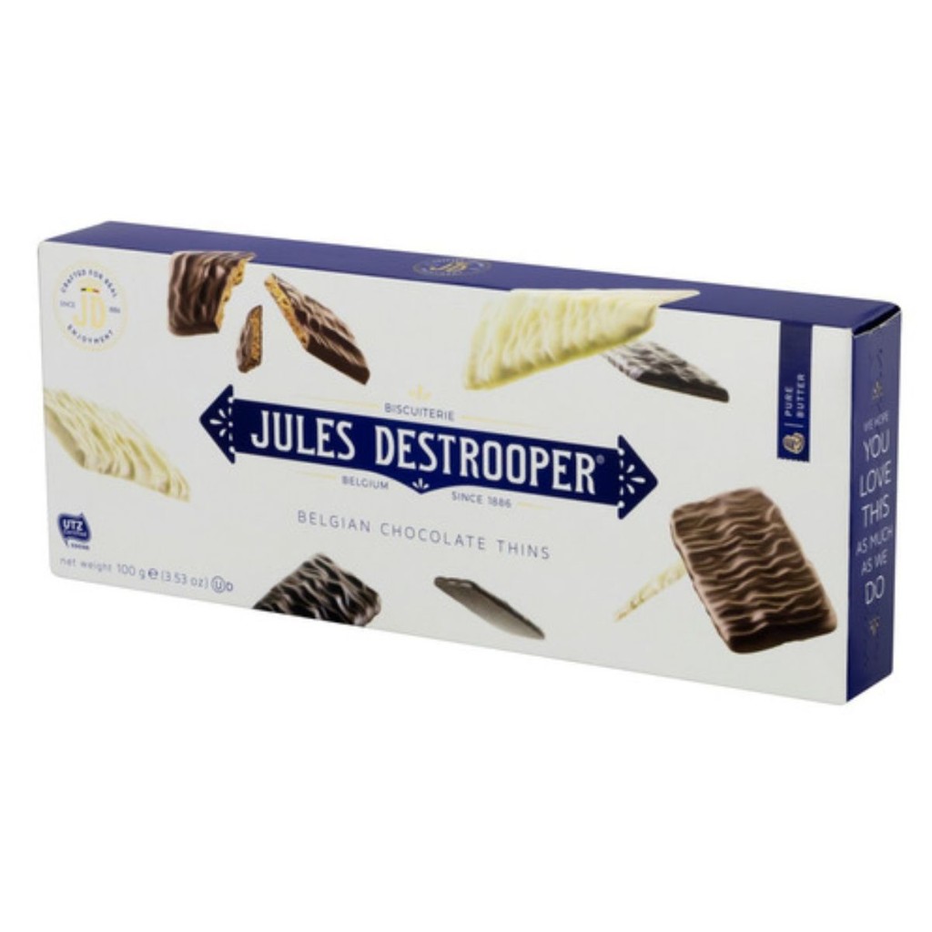 Biscoito Belga Jules Destrooper Chocolate Virtuoso 100g | Shopee Brasil