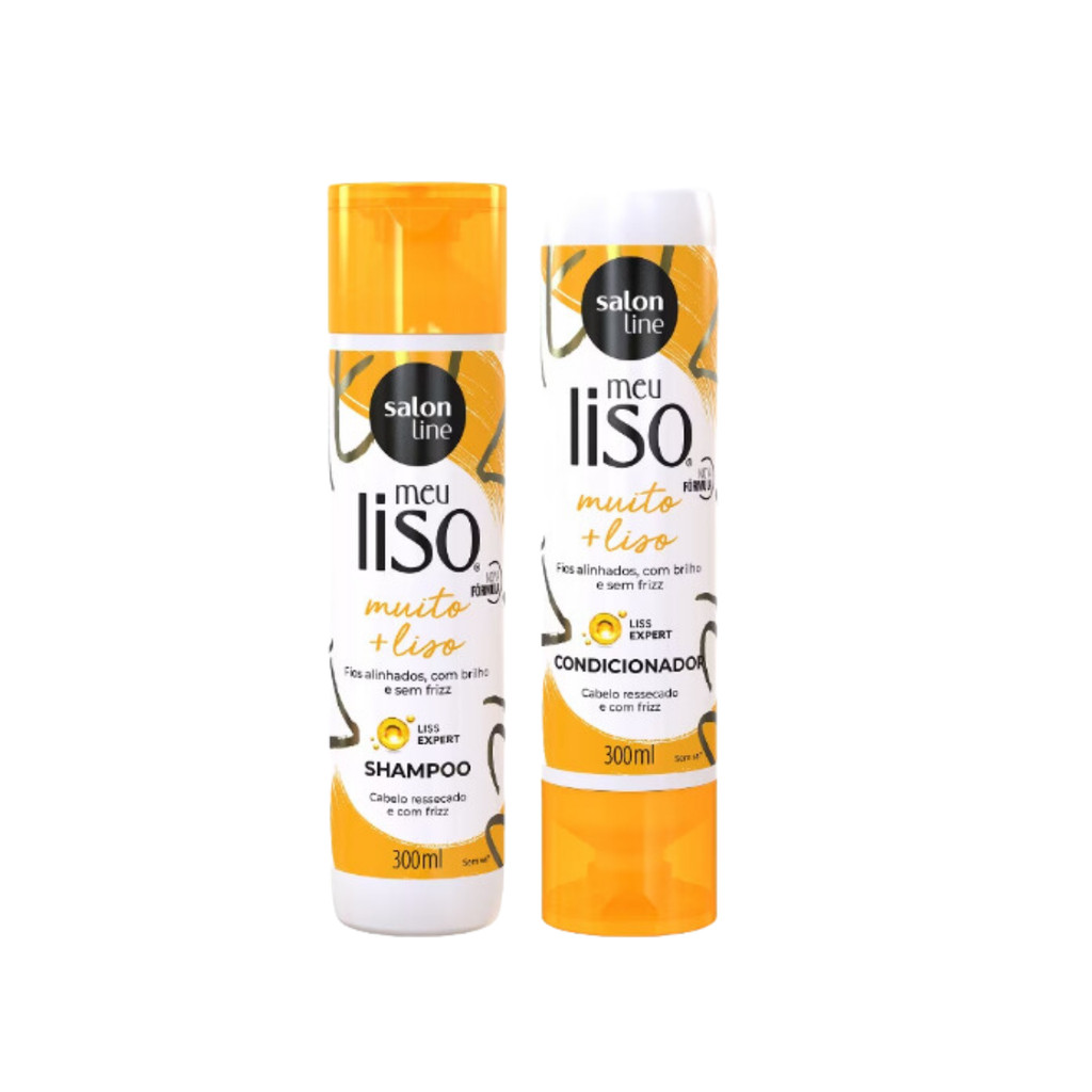 Kit Salon Line Meu Liso Muito + Liso Sh+Cond | Shopee Brasil