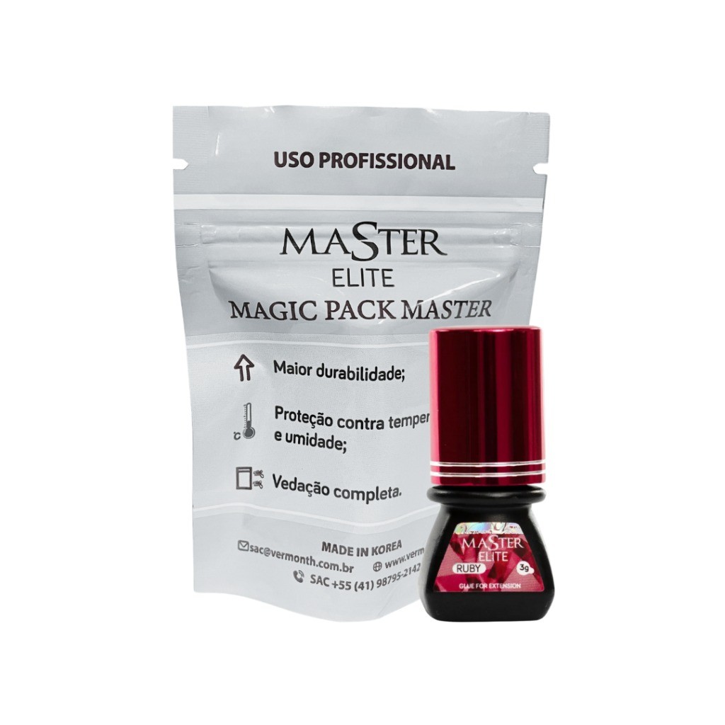 Cola Master Elite Ruby para Extensão de Cílios 3ml Original - 0,5 à 1 segundo Anvisa | Shopee Brasil