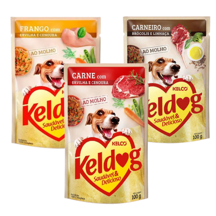 Sachês Keldog 100g – Nutrição e Sabor para seu Cão, Vários Sabores ...