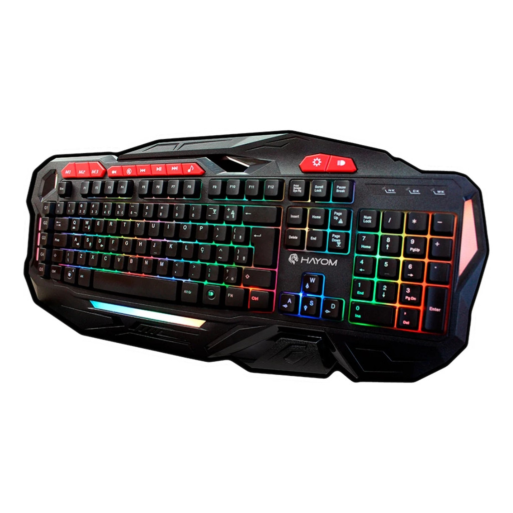 Teclado Membrana Gamer Hayom, Rgb, Usb, Preto, Tc3204 | Shopee Brasil