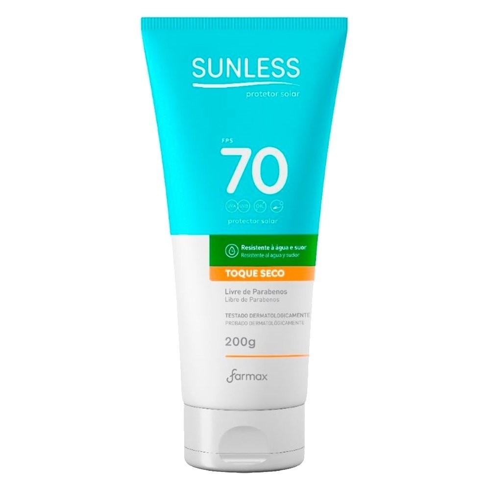 Protetor Solar Sunless Fps 70 Toque Seco 200g | Shopee Brasil