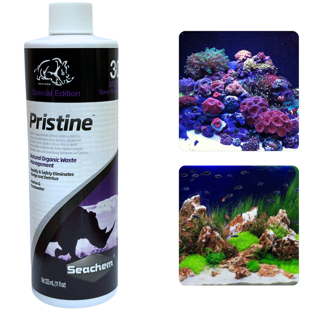Seachem Pristine 325ml Removedor De Matéria Orgânica do Aquário Aglutinador de Matéria | Shopee ...