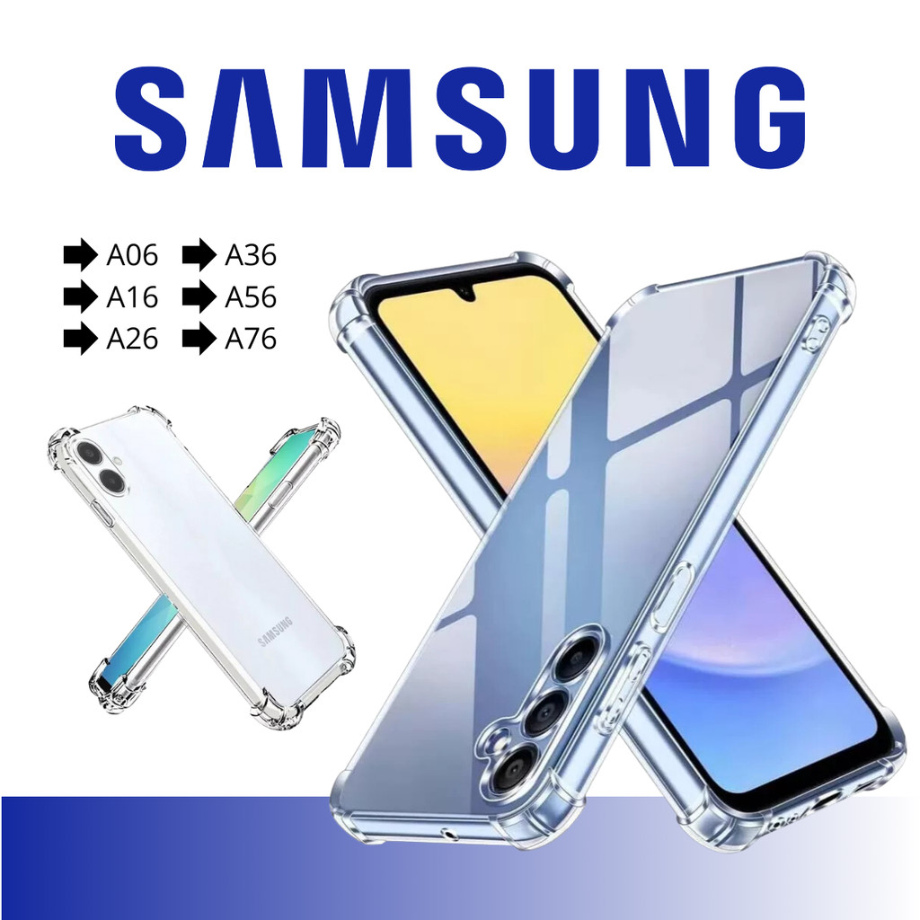 Capa Capinha Transparente Para Samsung Galaxy A06 A16 A26 A36 A56 A76 | Shopee Brasil