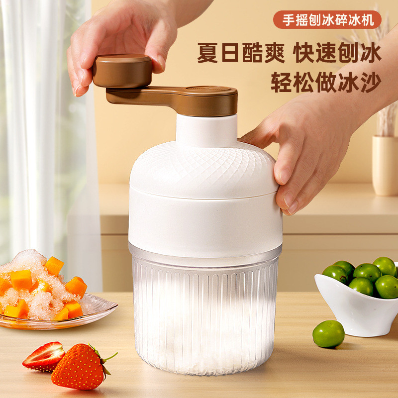Raspador de gelo manual, sobremesas de smoothie caseiras, máquina de ...