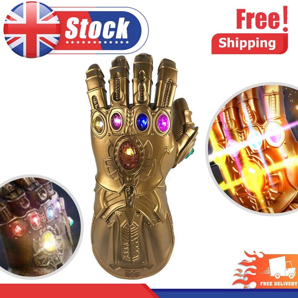 Kids Thanos Gloves Infinity Gauntlet with LED Light Avengers 4 Cosplay ...