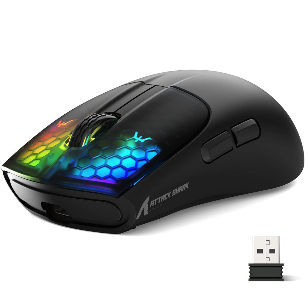 Mouse Para Jogos Sem Fio ATTACK SHARK X5, Sensor óptico Leve PAW3212 De ...