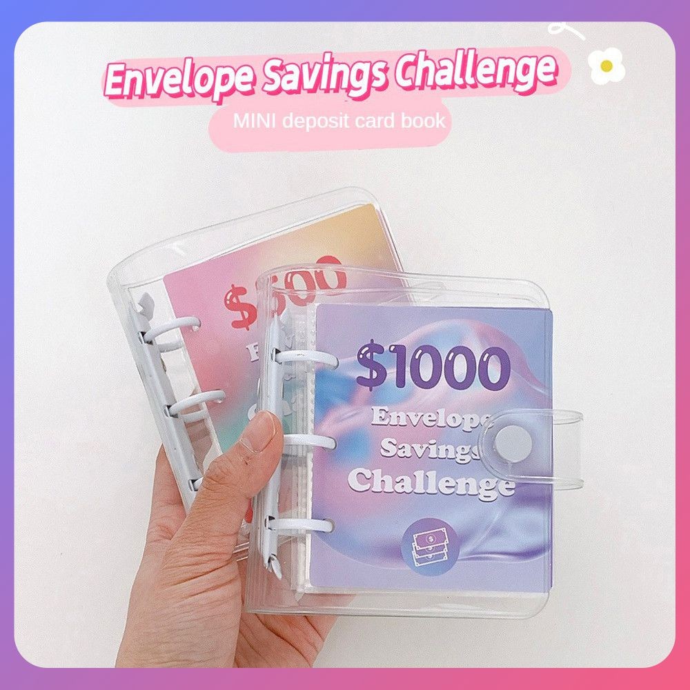 SR 150/300/500/1000 Money Saving Challenge Binder Pvc Clear Money ...