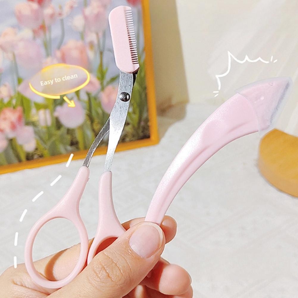 Crescente Sobrancelha Corte Pente Conjunto Aparar Facas De Proteção De ...