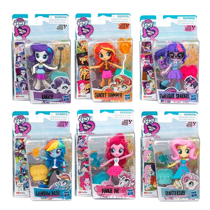 Hasbro My Little Pony Equestria Meninas Raridade Crepúsculo Fluttershy PinkiePie Bonecas Figura ...