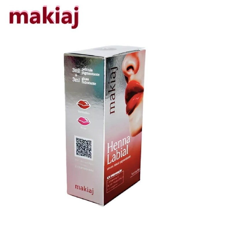 Makiaj High Gloss Red Lip Henna Cor de longa duração 3ML | Shopee Brasil