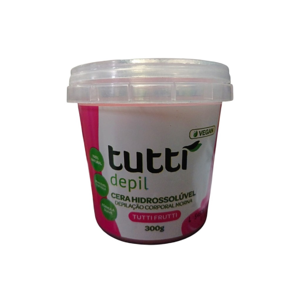 Tutti Cera Hidrossolúvel Corporal Morna Tuttti Frutti 300g | Shopee Brasil