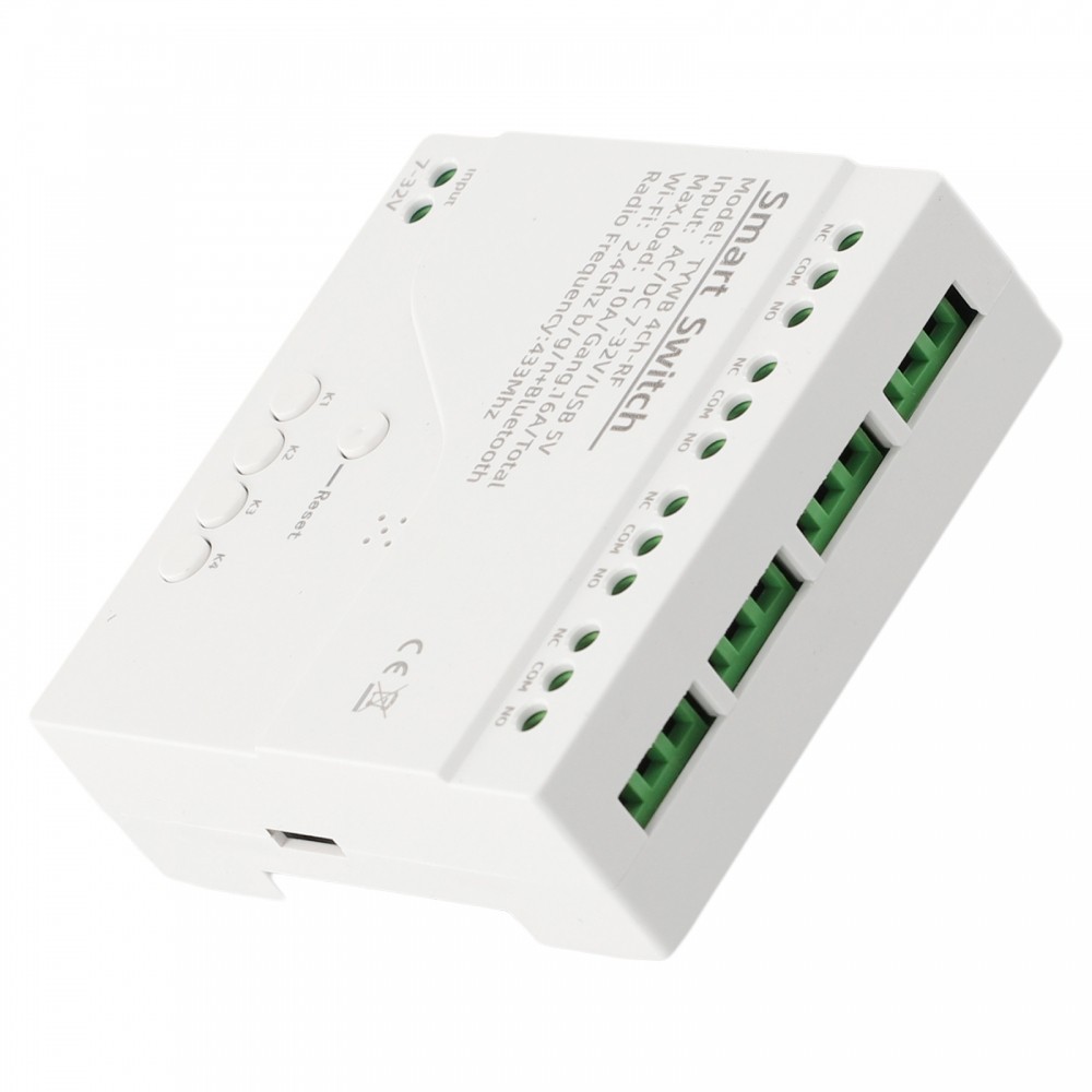 Interruptor Do Módulo De Controle Para Relé Tuya WIFI RF 4CH | Shopee ...