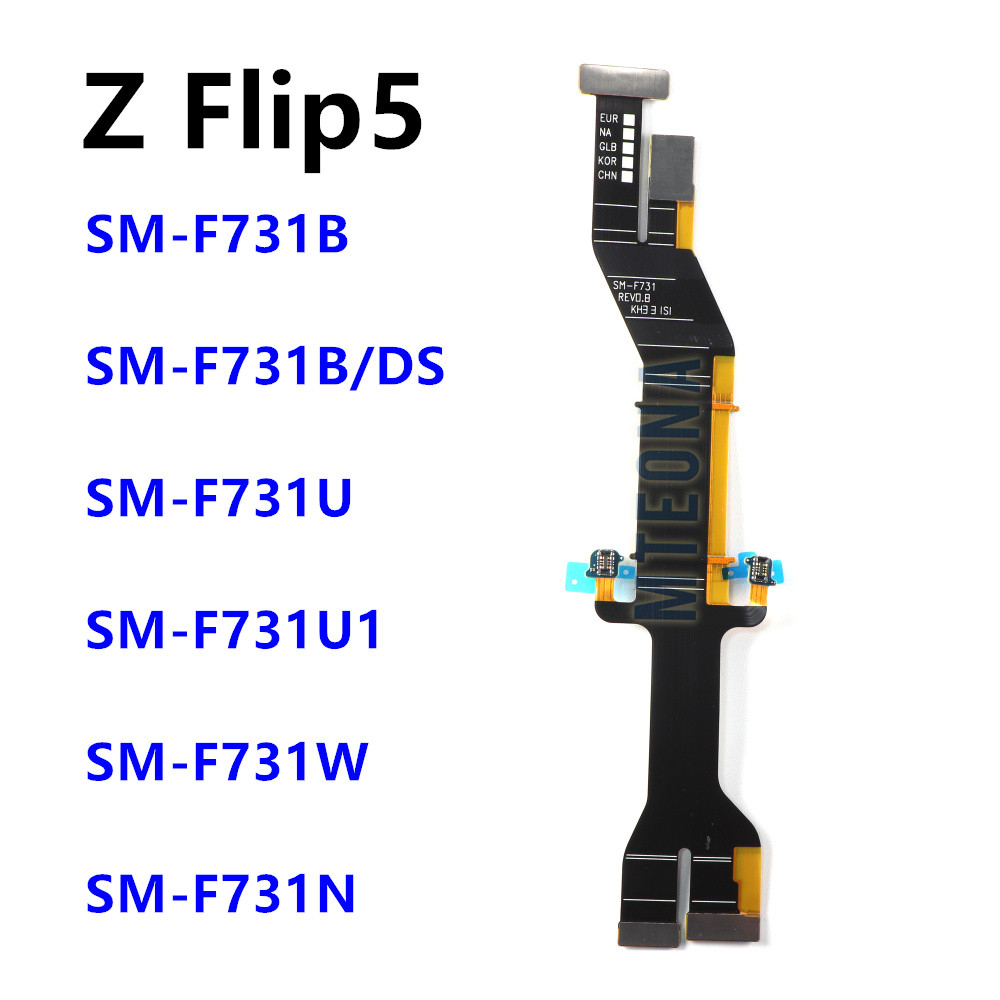 Para Samsung Galaxy Z Flip 5 SM-F731B F731 Flip5 Placa-Mãe Conector Display LCD USB Cabo ...