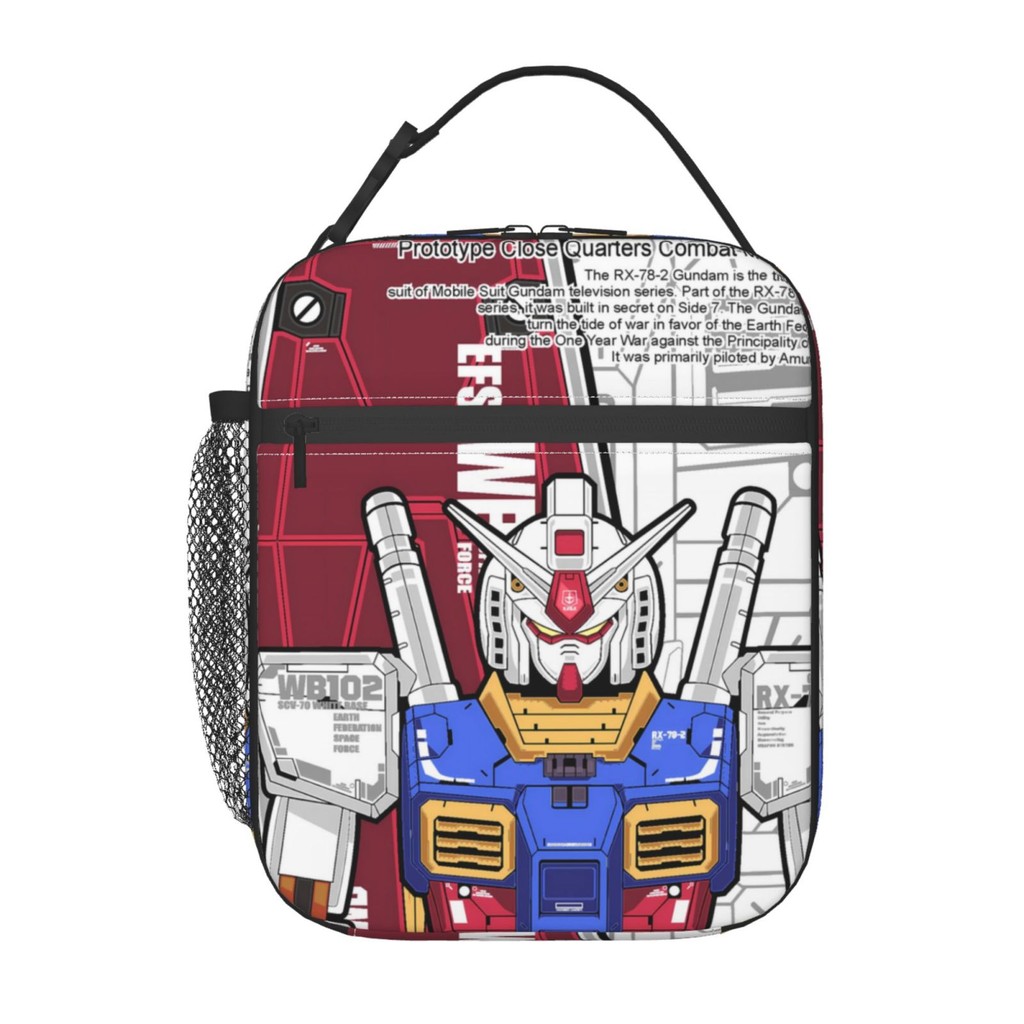 Gundam Kids Lunch box Saco Isolado Cooler De Volta Às Aulas Kit De ...