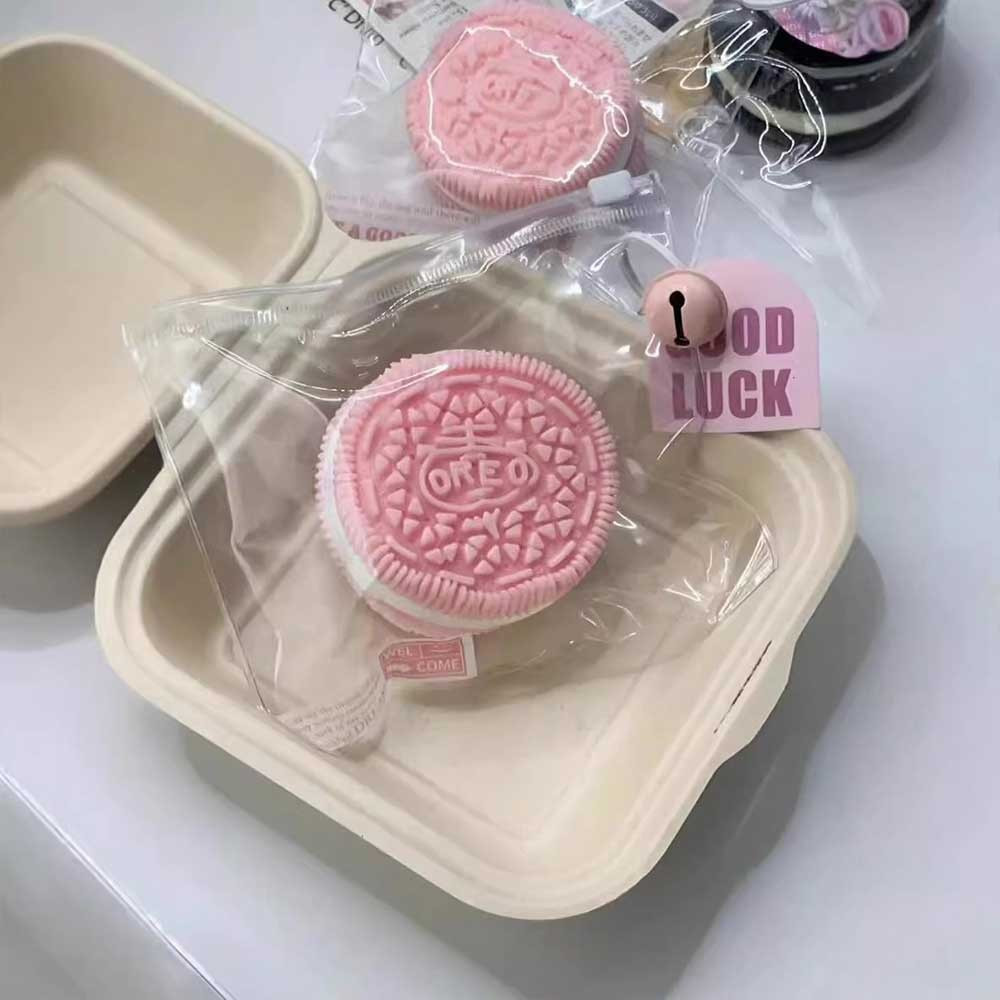 Taba Squishy Sticky Pink Oreo Stress Reliever Sensory Toy Extra Squishy ...