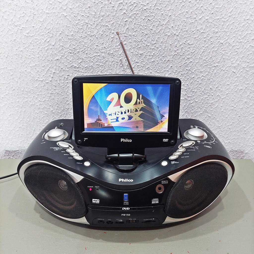Rádio Boombox Philco Com Tela 7" DVD Embutido + MP3 + USB + RÁDIO ...