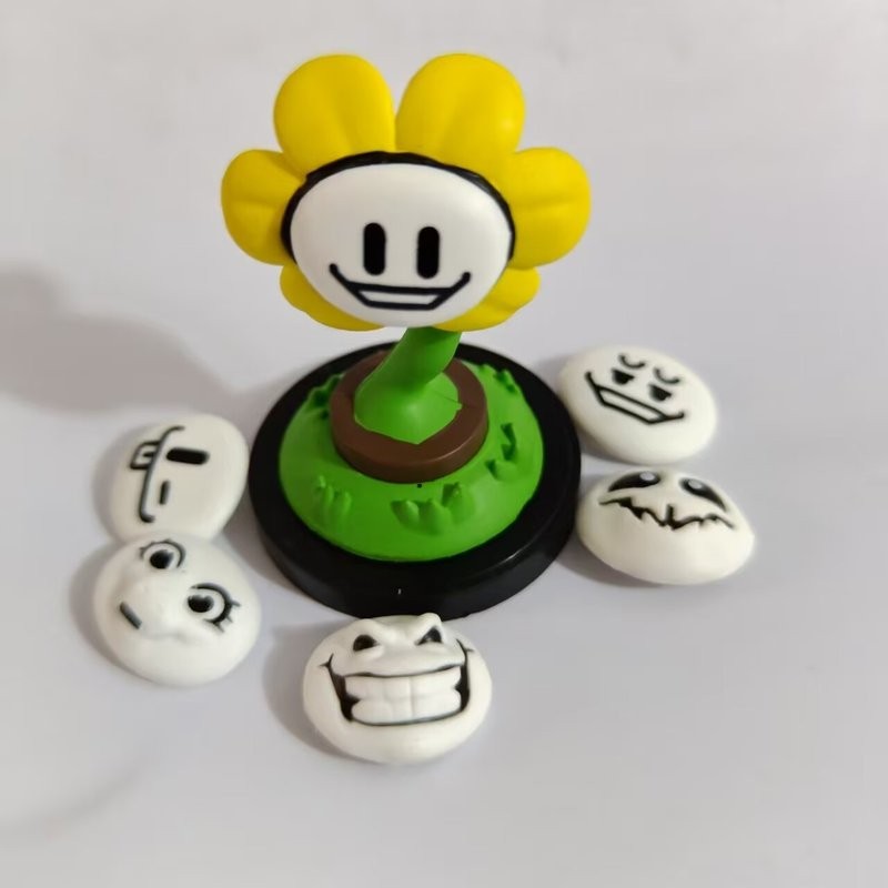 Figura UNDERTALE De 7 Cm Flowey Sans Q Versão PVC Action Figure Amine ...