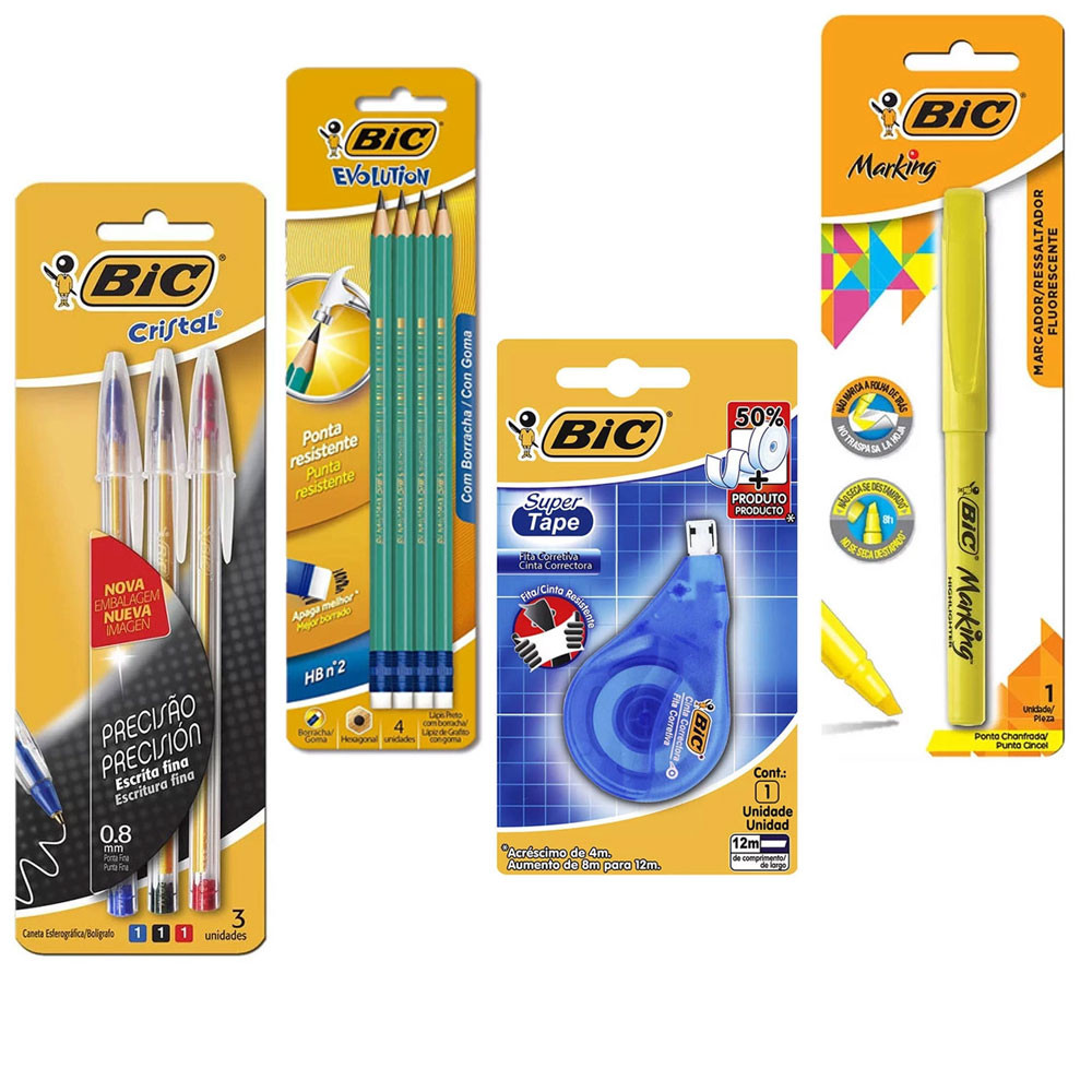 Kit Escolar Rotina de Estudos Bic | Shopee Brasil