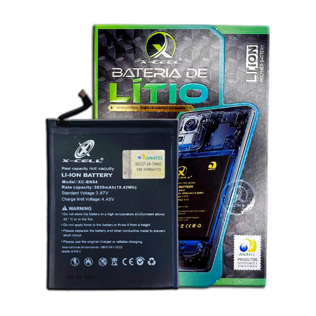 Bateria X-Cell compatível com Redmi Mi 9 / Redmi Note 9 / Note 9e BN54 ...