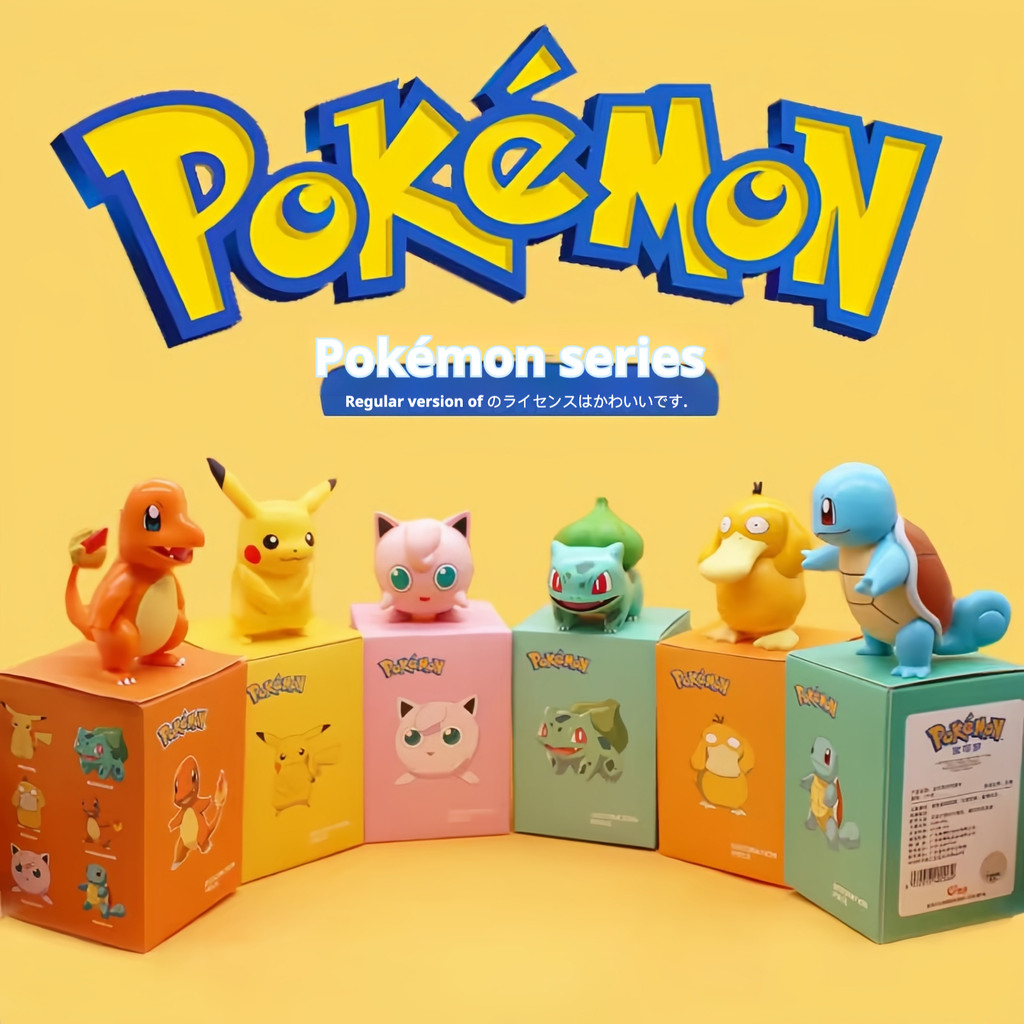 Genuíno Pokémon Pikachu Figura Cartoon Mystery Box Pika Toy | Shopee Brasil