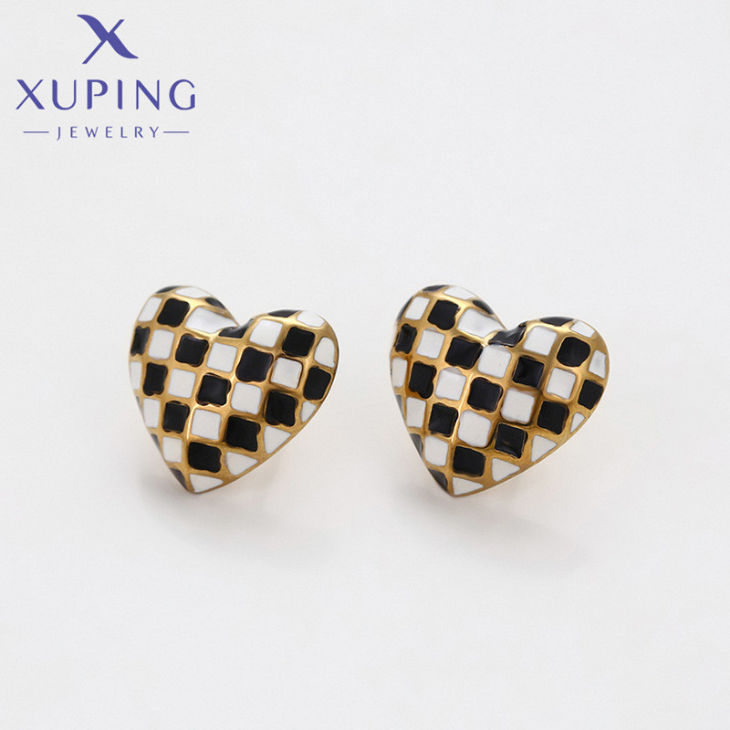 Novidade para 2025 Xuping preto branco xadrez amor nicho High-End ...