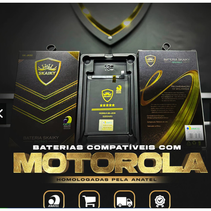 Bateria Oficial Skaiky NH40 Compativel Com Motorola E22 E22i | Shopee ...