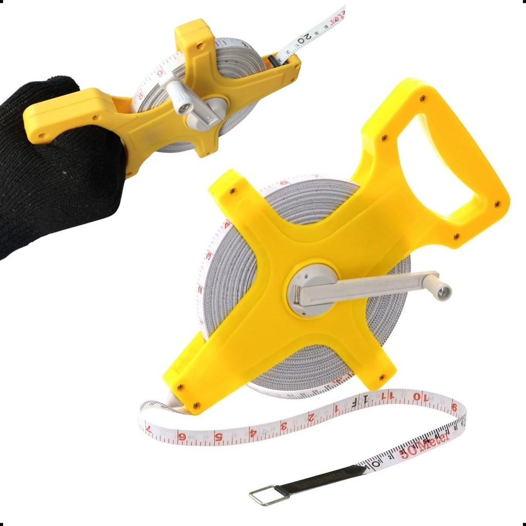 Trena 50 Metros Profissional Fita Metrica Fibra Vidro Longa 50 X 14mm ...