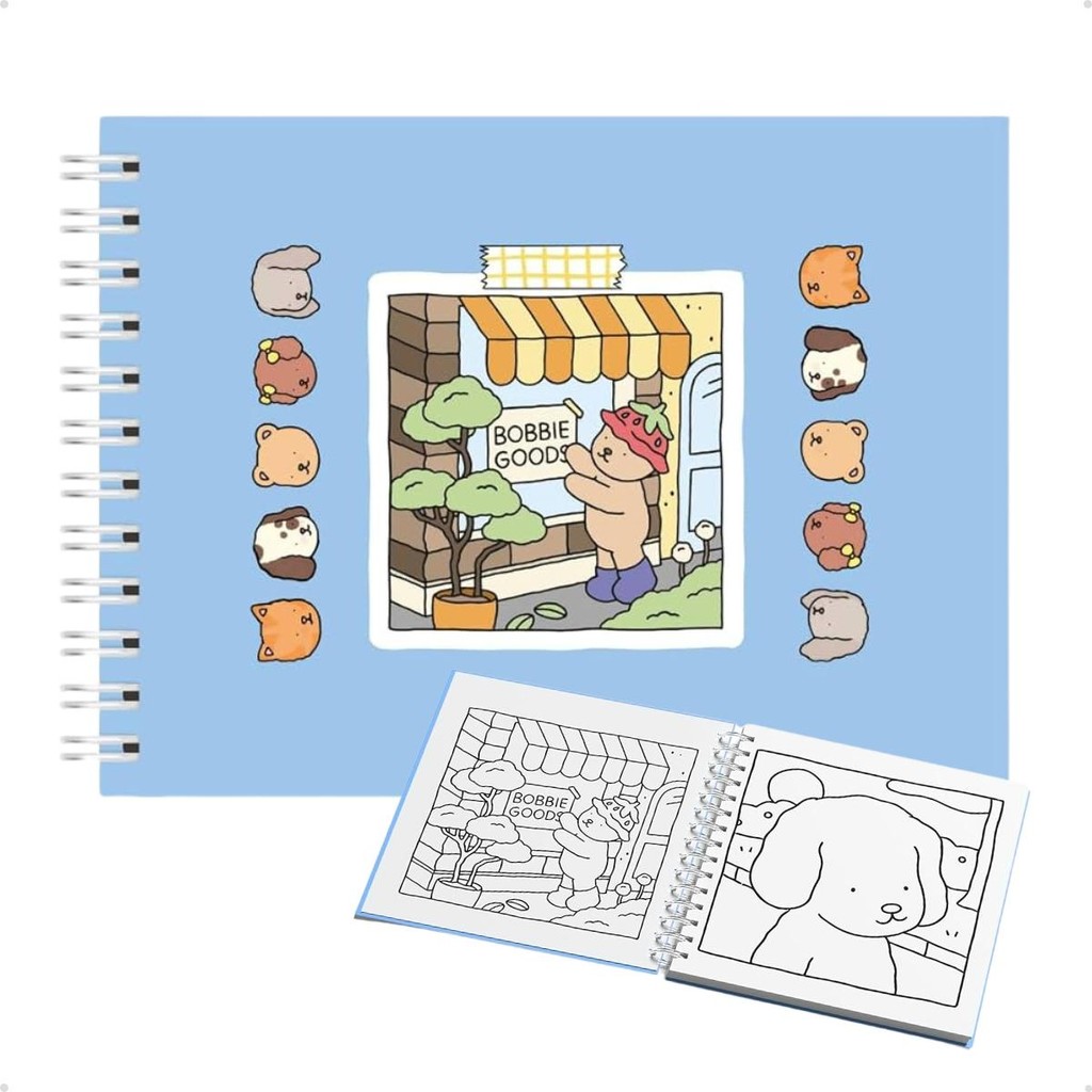 Livro de Colorir Bobbie Goods 50 Folhas Caderno de Desenho Pintura ...