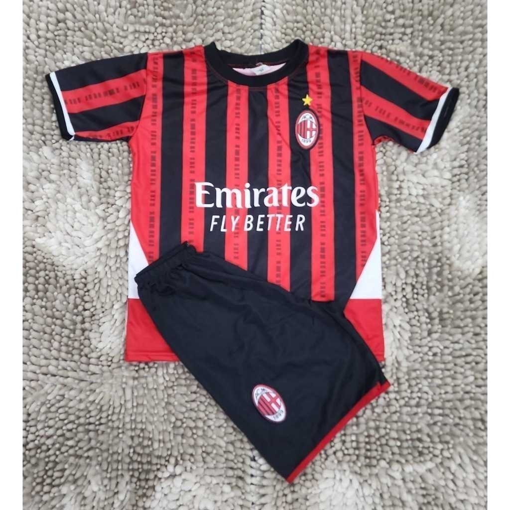 Conjunto para Crianças Milan Listrado 2024 - 2025 Kit Infantil Time ACM ...