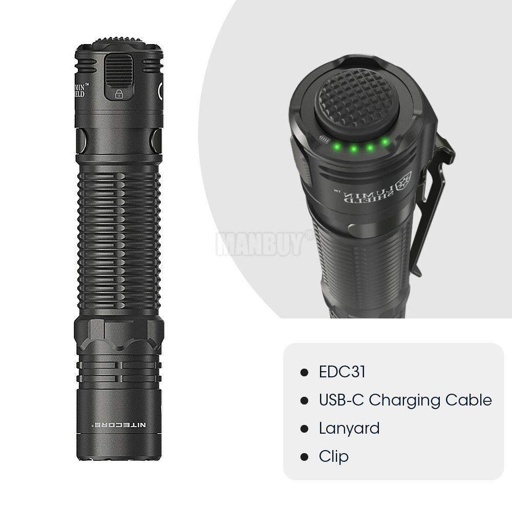 NITECORE EDC31 3500 Lúmens USB-C Recarregável 9 x UHi 20 MAX LED ...