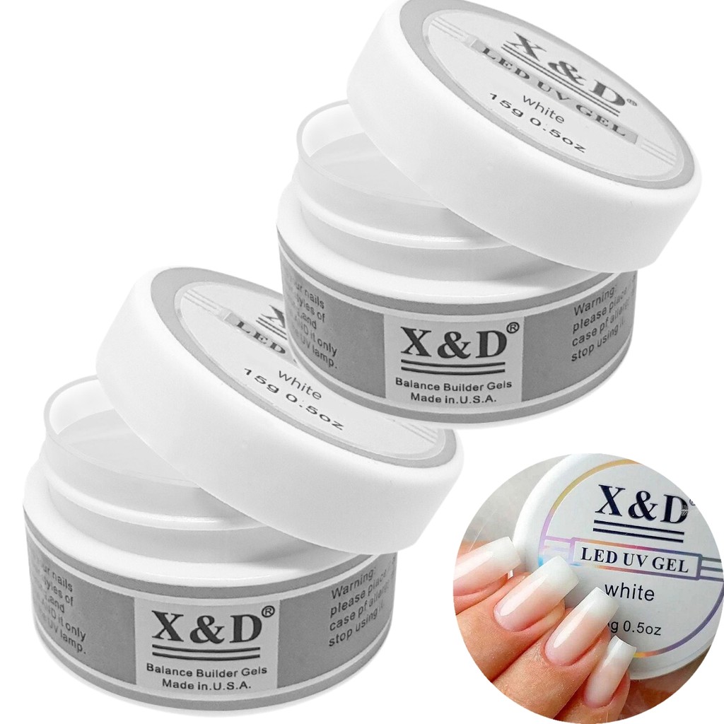 Kit 2 Gel Alongamento De Unha Uv X&d Led 15g Acrigel Tips | Shopee Brasil