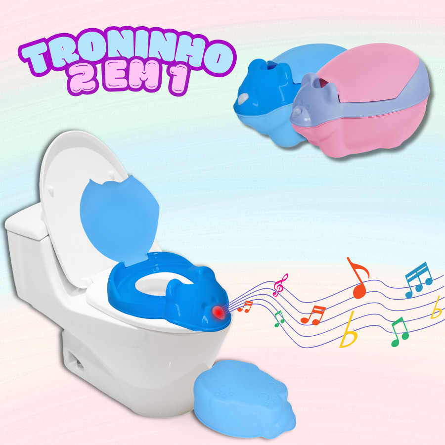 Troninho Penico Músical 3x1 Desfralde Infantil Assento Redutor Pinico ...