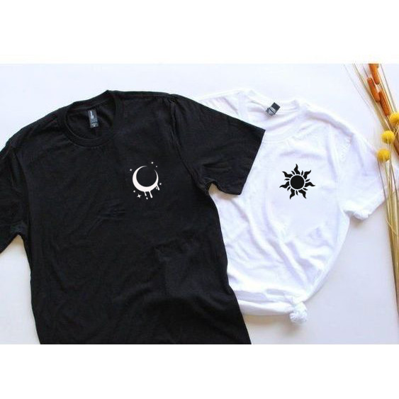 KIT 2 CAMISETAS CASAL SOL E LUA ESTILO ALGODÃO PREMIUM ENVIO IMEDIATO | Shopee Brasil