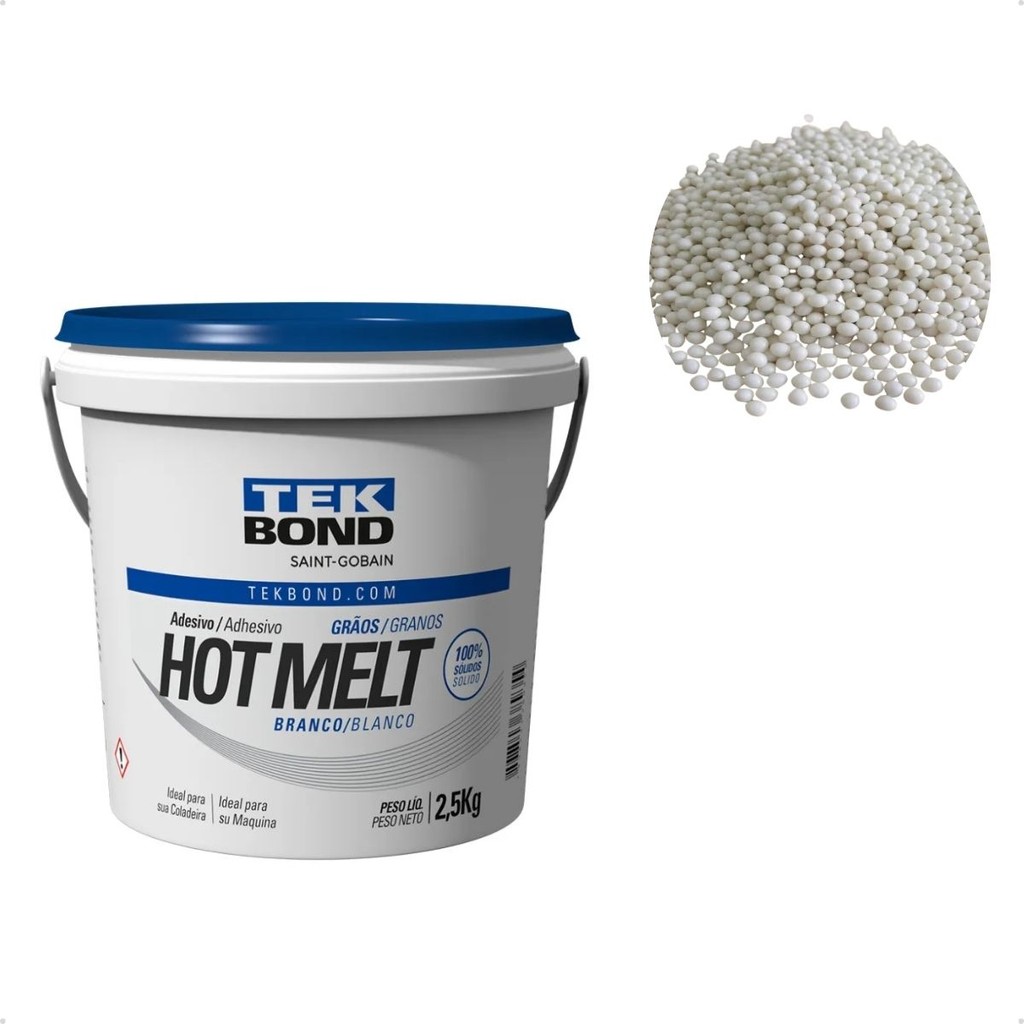 Cola Granulada Hot Melt Branca 2,5kg - Tekbond | Shopee Brasil