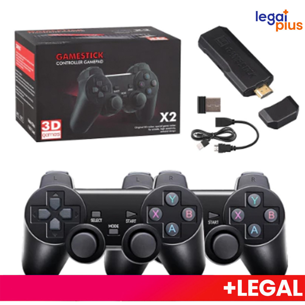Joystick de Videogame 2 - Console 4K GD10 64GB37000 jogos + 2 controles ...