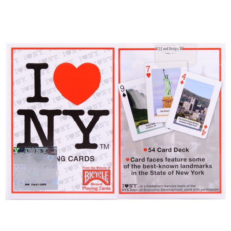 Bicicleta I Love NY Jogando Cartas Baralho USPCC Poker Collection Jogos De | Shopee Brasil