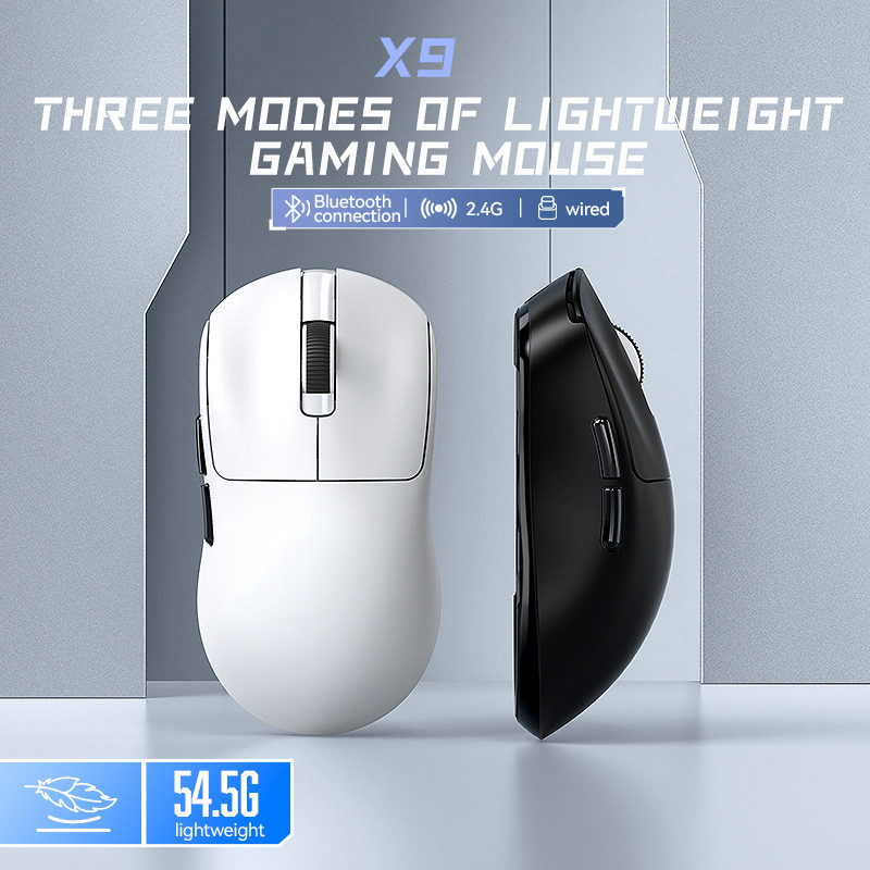 TWOLF Thunder X9 Três Modos Sem Fio Bluetooth Rato 12000DPI Leve ...
