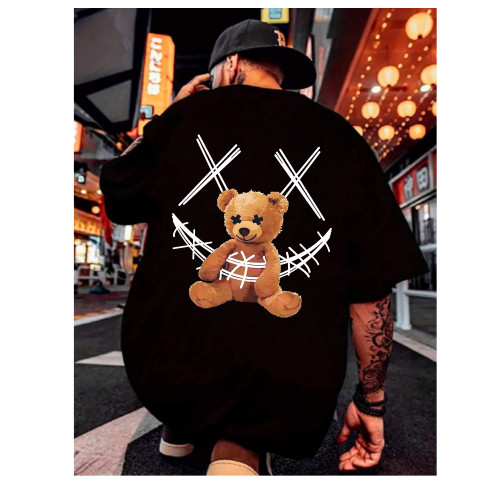 Camiseta Unissex Oversized Streetwear Urso X | Shopee Brasil