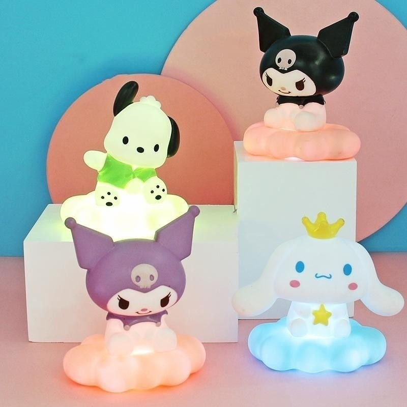 Personagens Sanrio Canela Kuromi Pochacco LED decoração brilhante Bela ...