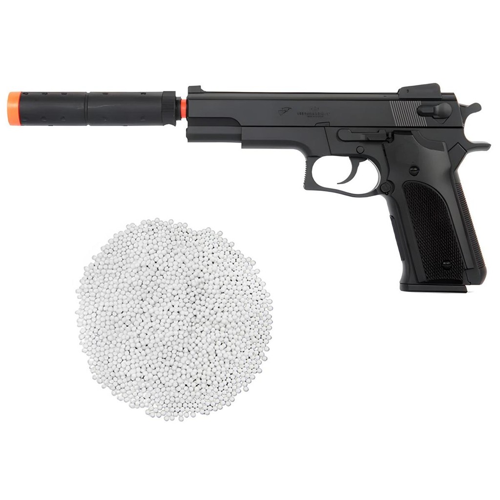 Kit Pistola AirSoft Spring SW5906 M24 6mm Preta - Double Eagle + 2000 ...
