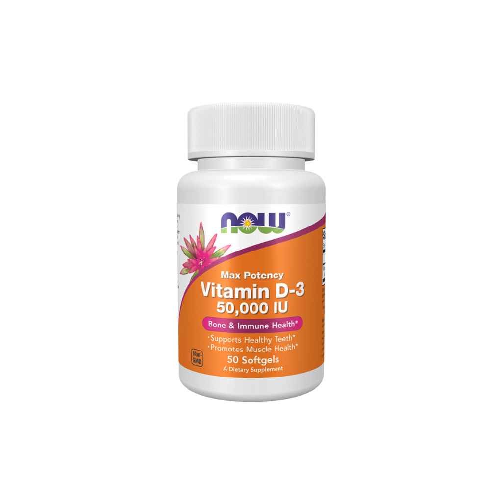 Vitamina D3 50000 UI 50 Cápsulas Now Foods | Shopee Brasil