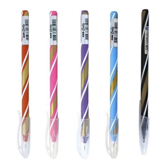 Caneta Esferográfica Candy Cis 0.7 c/5 Unidades | Shopee Brasil