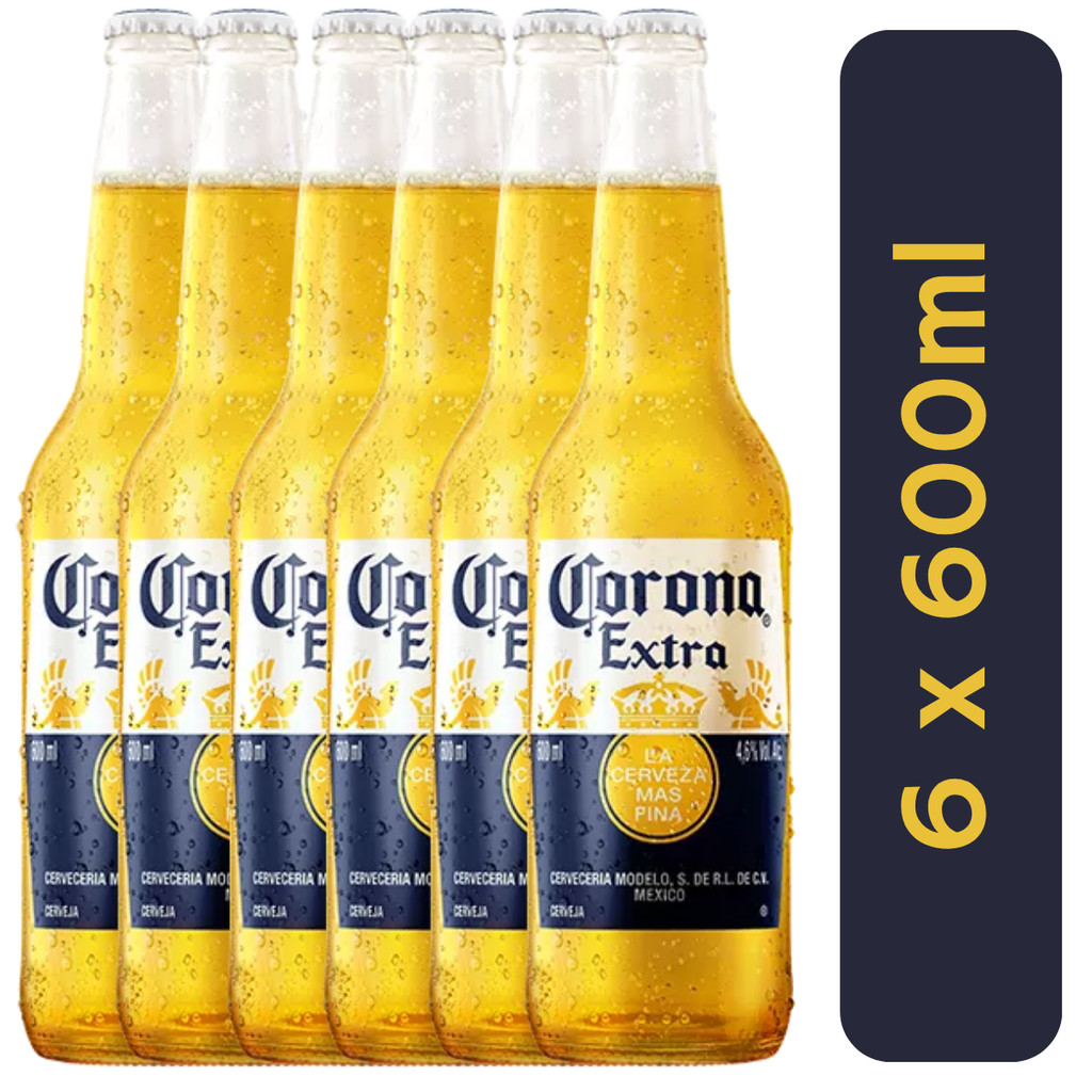Kit 6 Cerveja Corona Extra 600 ml – American-Style Lager | Shopee Brasil
