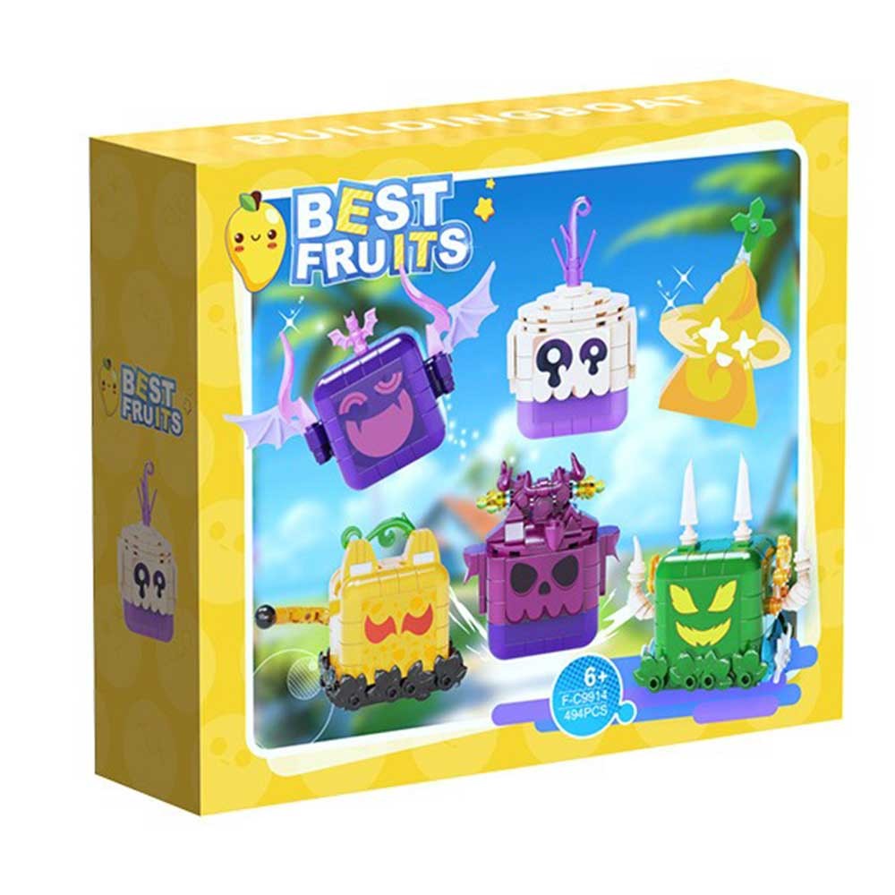 6 PCS MOC Blox Fruits Building Blocks Toys Video Game Devil Kids Gifts ...