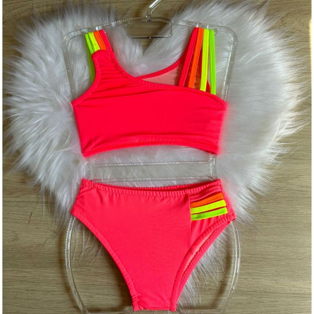 Biquíni Infantil Menina Juvenil Proteção UV50 Feminina Modelo Novo Moda ...