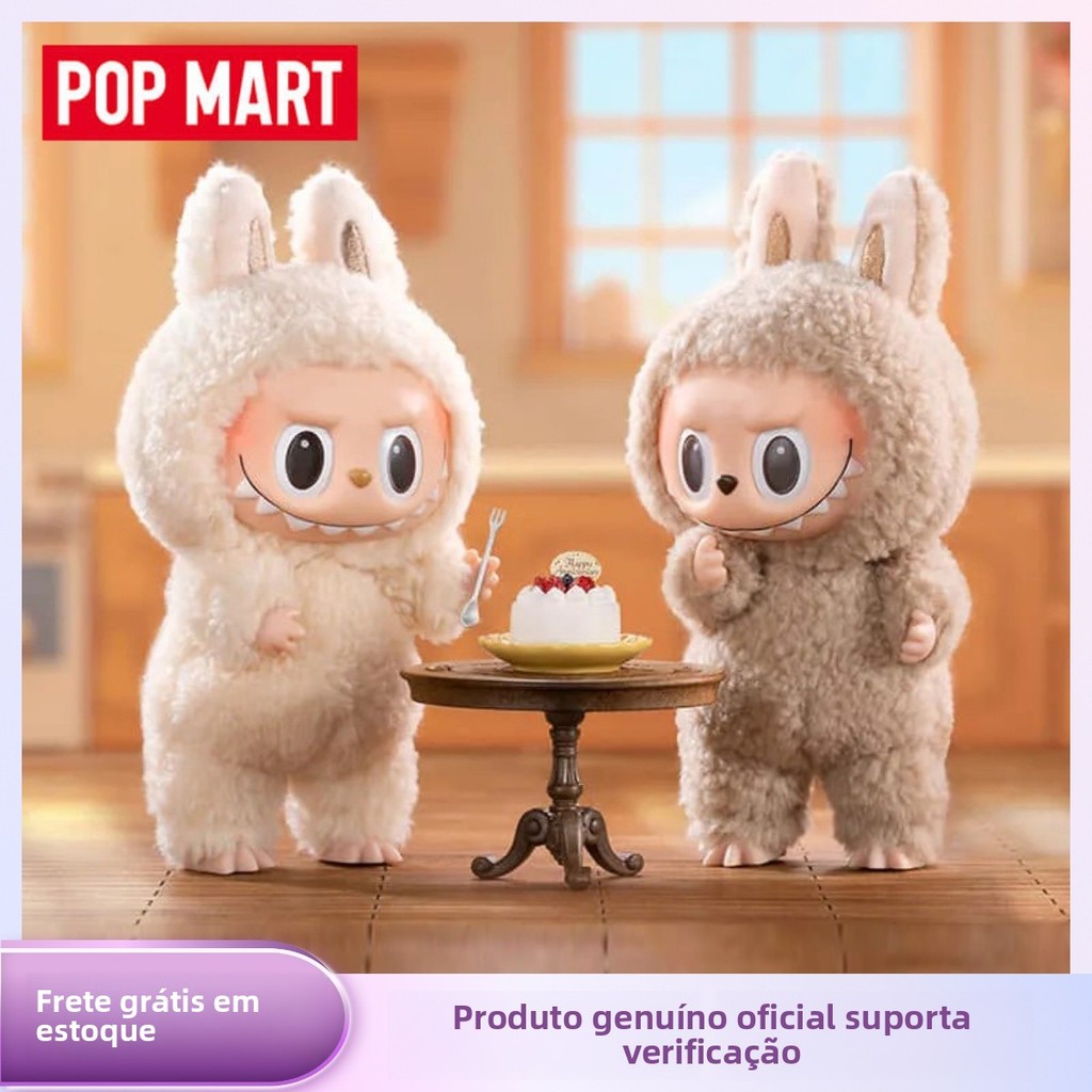 POPMART POP MART LABUBU Coração Macaron Vinil Rosto Caixa Cega Labu ...