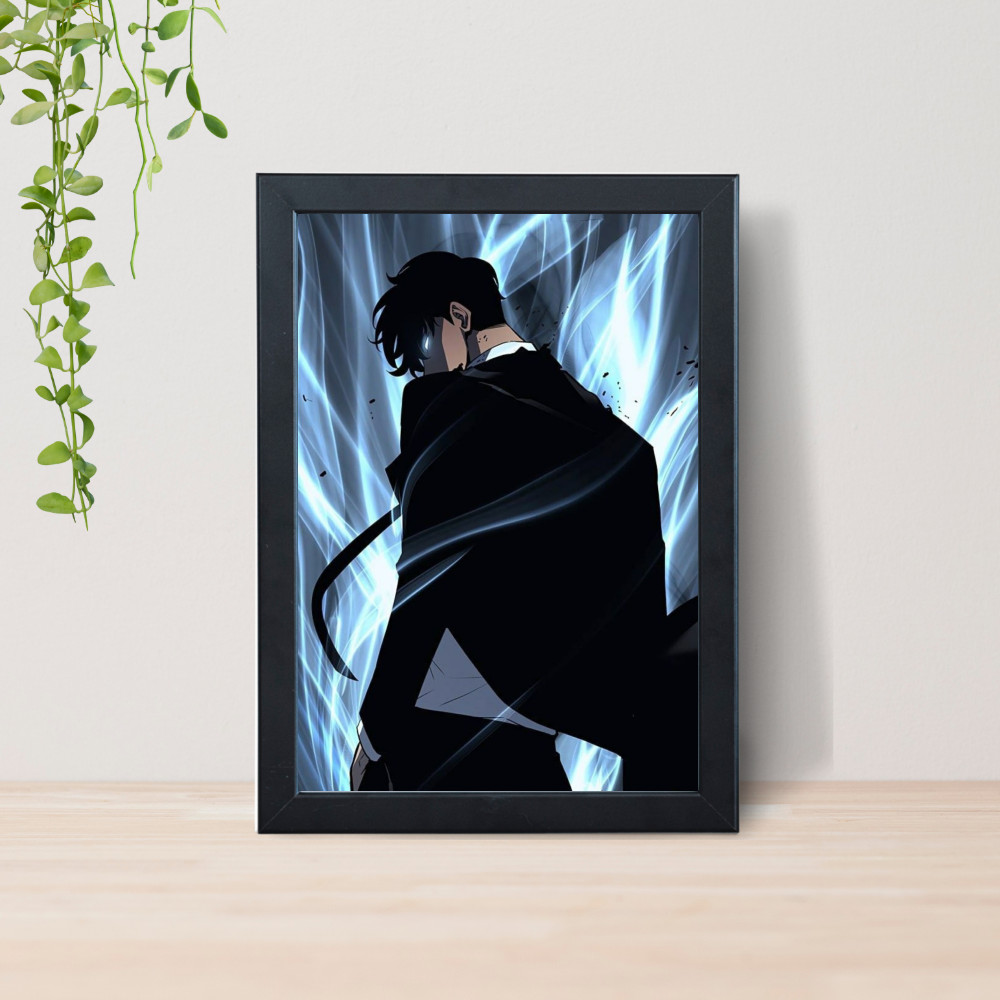 Quadro Anime Solo Leveling com Moldura | Decoração Quarto Manhwa 006 ...