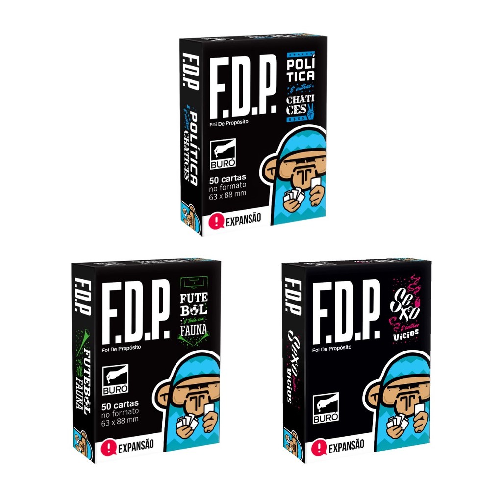 Kit 3 Fdp Foi De Proposito Expansão Futebol Politica Sexo | Shopee Brasil