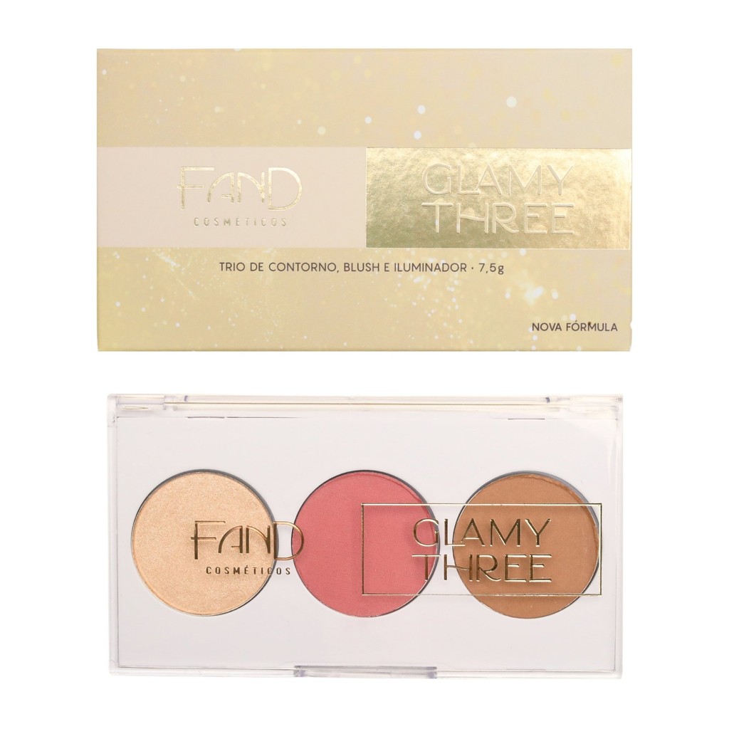 GLAMY TRIO THREE FAND 7,5G | Shopee Brasil